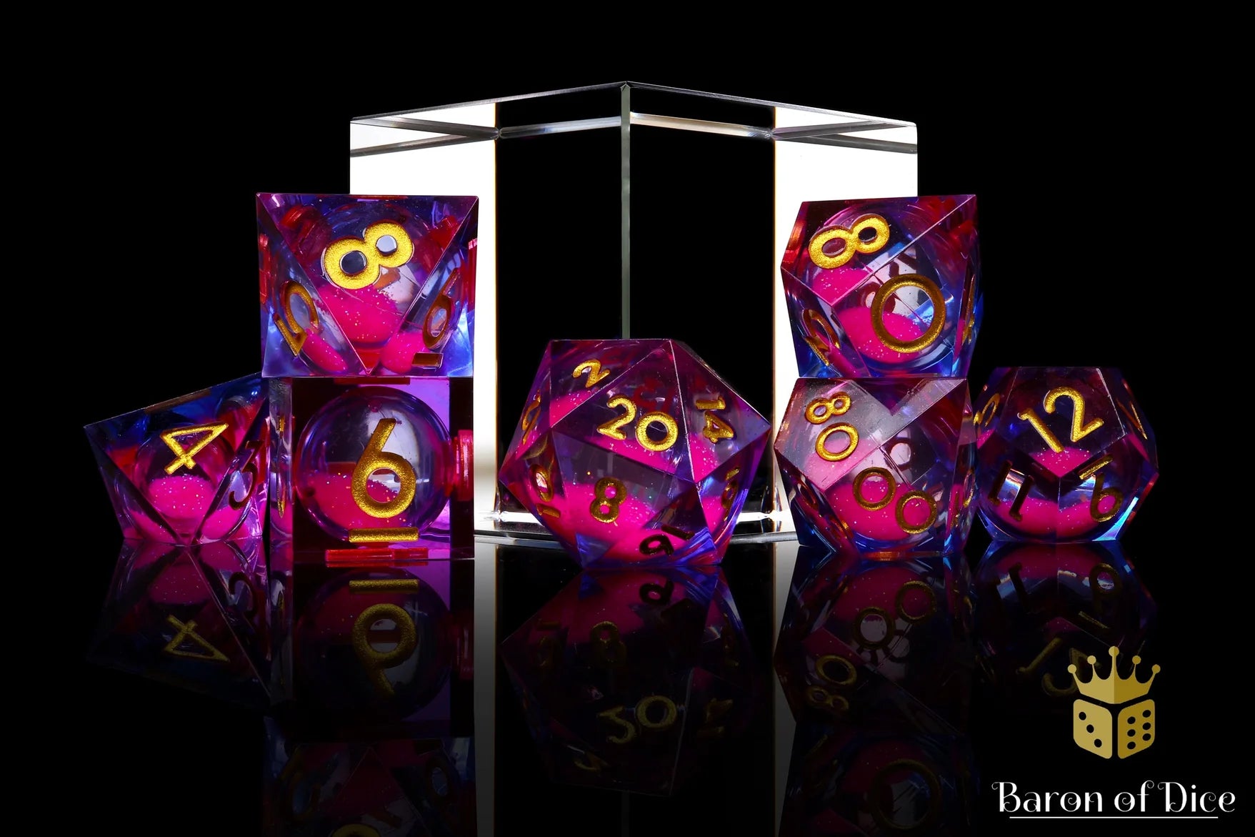 Dance Party Liquid Core RPG Dice Set - 7 Pieces – Battlegrounds TCG